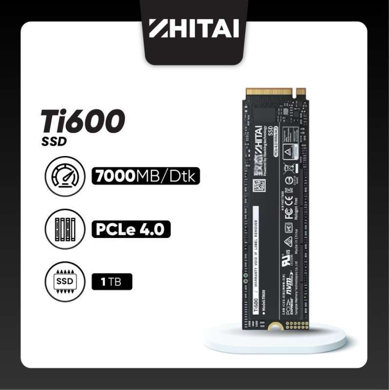 Promo Ssd M.2 Nvme Zhitai Ti600 500gb / 1tb / 2tb / 4tb Ssd Pcie 4.0 M.2 Up To 700mb/s Garansi ...
