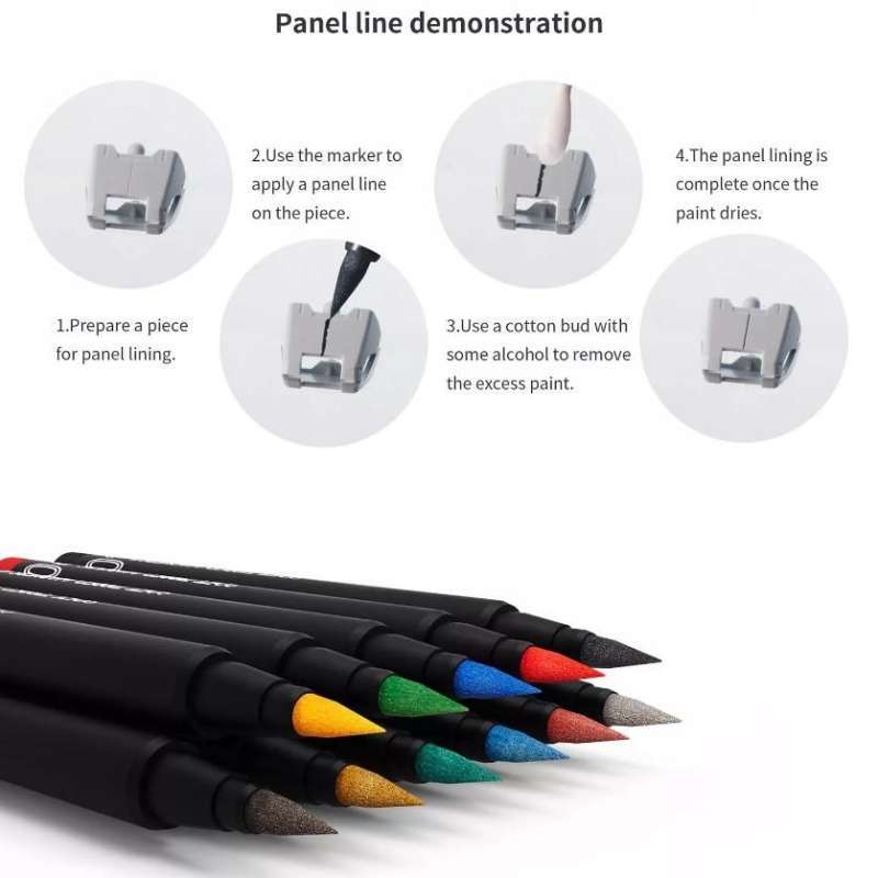 Jual Dspiae Soft Tipped Marker Acrylic Metallic Color Panel Lining ...