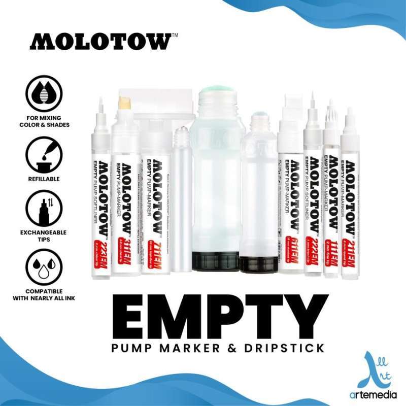 Jual Molotow Empty Pump Marker Botol Kosong Spidol - Dripstick 10mm Di ...