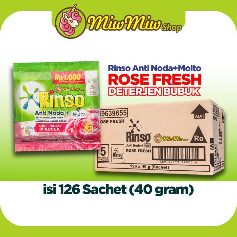 Promo Rinso Anti Noda Molto Detergen Bubuk – Grosir Karton Isi 126 ...