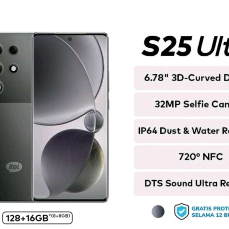 Jual Itel S25 Ultra 8/256 8/128 Layar Curved Garansi Resmi - 8/256 Di ...