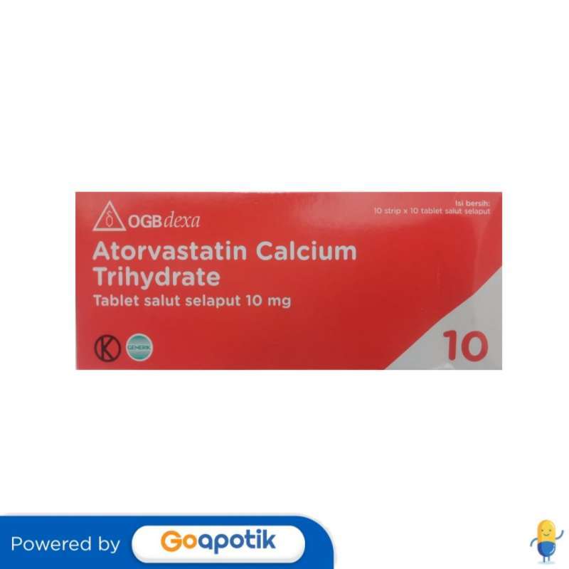 Jual Atorvastatin Calcium Trihydrate Ogb Dexa Medica 10 Mg Box 100 ...