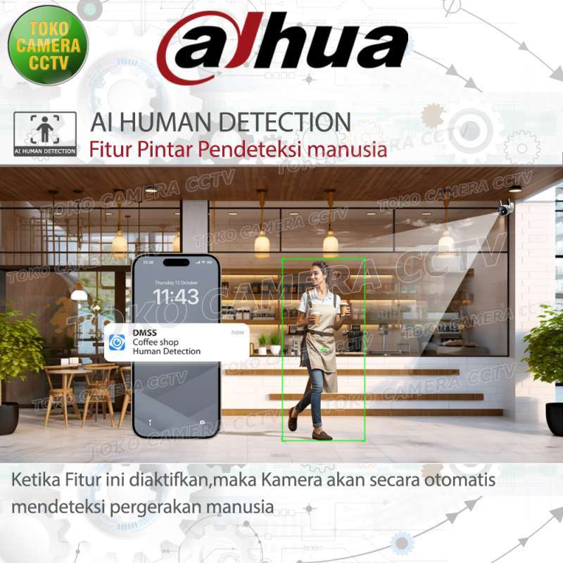 Jual Dahua Dh-p3d-3f-pv Dual Lens 3mp Kamera Cctv Wifi Camera 2 Way ...
