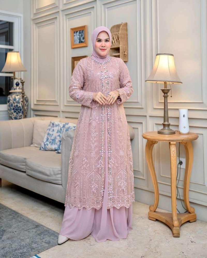 Promo Kiukiu Safira Dress - Gamis + Outer Brukat - Set Dress Outer ...