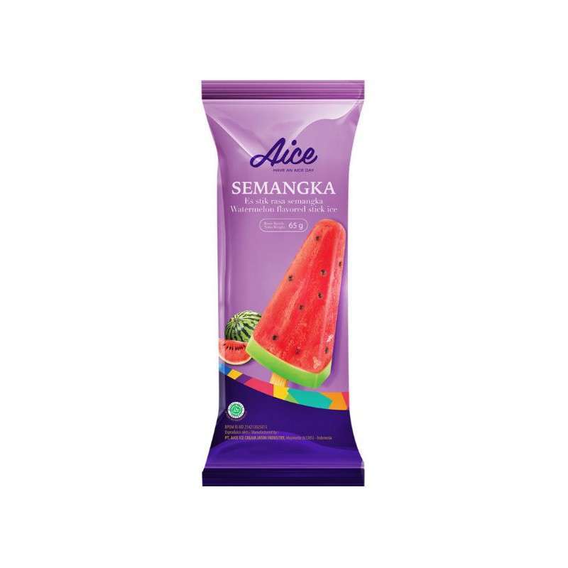 Promo Aice Ice Cream Semangka Stick 65g Es Krim (1 Karton = 50 Pcs ...