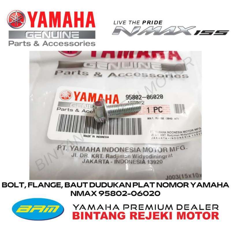 Jual Bolt, Flange, Baut Dudukan Plat Nomor Yamaha Nmax 95802-06020 Di ...