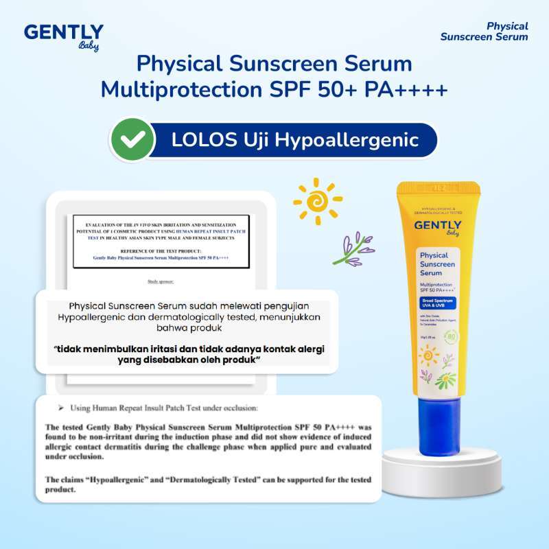 Jual Gently Baby Physical Sunscreen Serum Bayi Anak 30 Gr | Spf 50 Pa ...