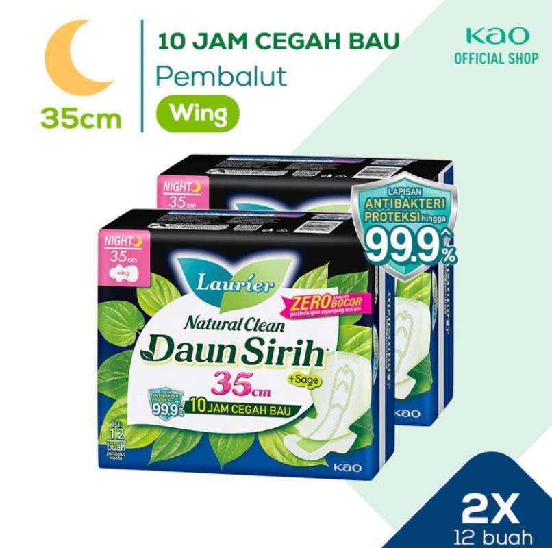 Promo Laurier Natural Clean Pembalut Wanita Daun Sirih Anti Bakteri ...