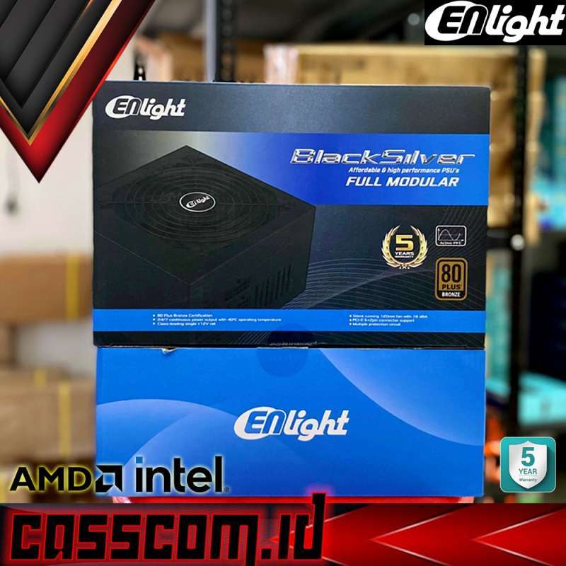 Jual Psu Enlight Black Silver 750w 80+ Bronze - Power Supply 750 Watt ...
