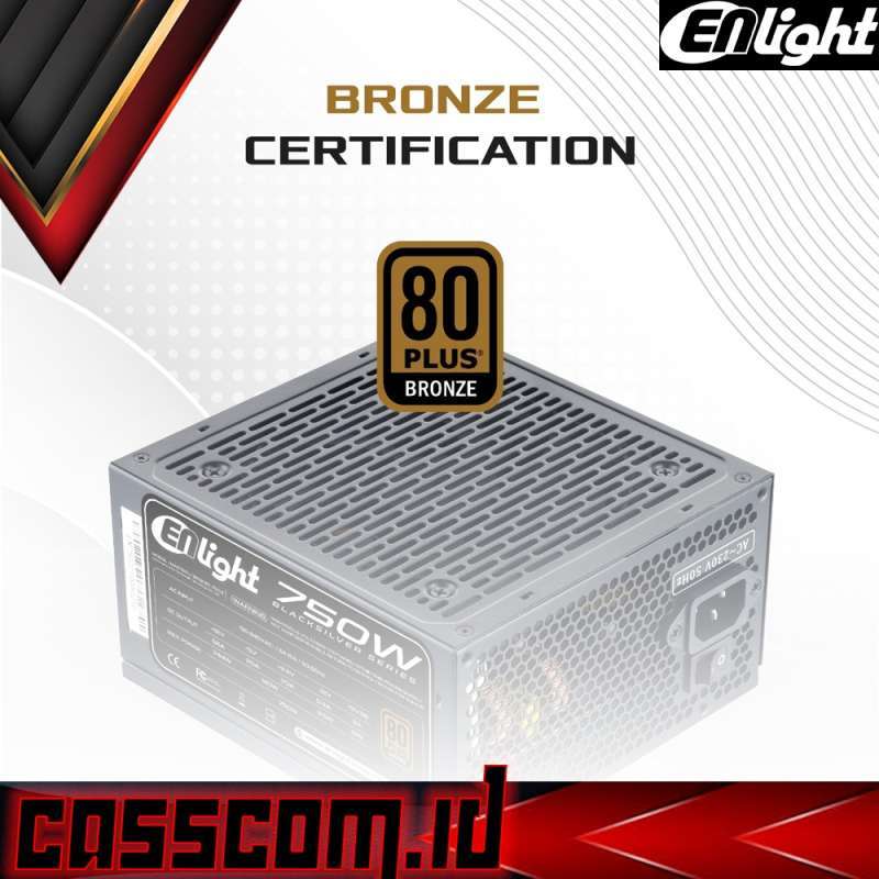 Jual Psu Enlight Black Silver 750w 80+ Bronze - Power Supply 750 Watt ...