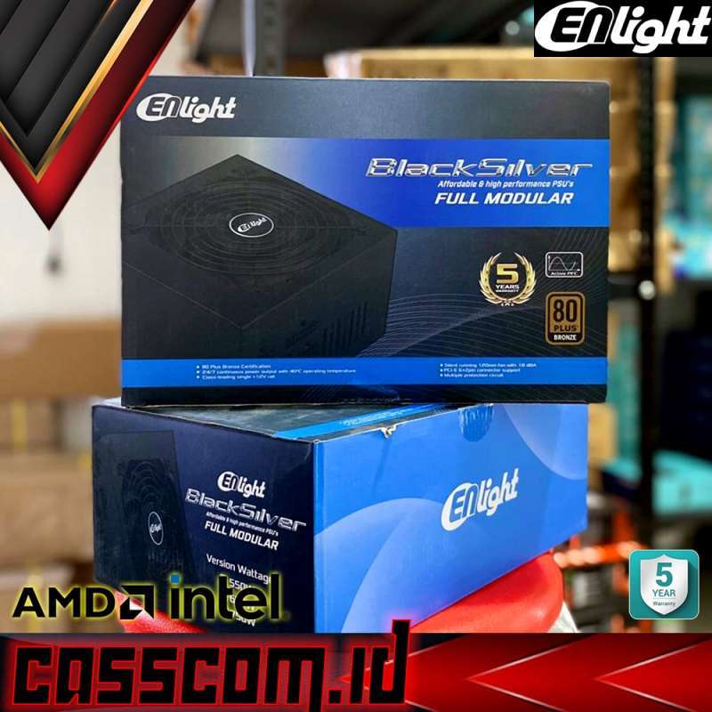 Jual Psu Enlight Black Silver 750w 80+ Bronze - Power Supply 750 Watt ...