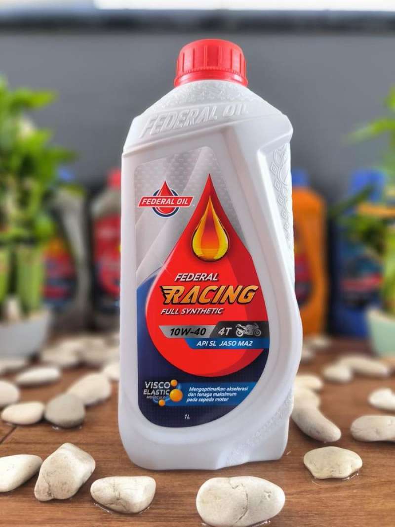 Jual Oli Federal Racing 10w 40 Api Sl Jaso Ma2 Full Synthetic 1 Liter ...