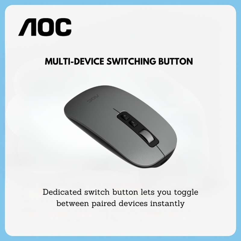 Promo Aoc Ms610 Mouse Optical Wireless Dual Mode Connectivty 2.4g ...