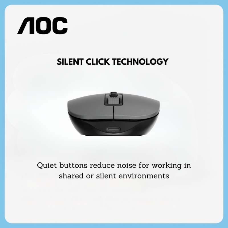 Promo Aoc Ms610 Mouse Optical Wireless Dual Mode Connectivty 2.4g ...
