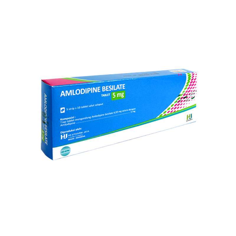 Jual Amlodipine Tablet 5mg Box 100 Tablet Generik Hexpharm Jaya Obat ...