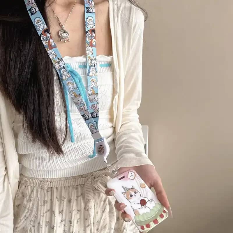 Jual Lanyard ID Card Holder Mofusand Cat Kucing Lucu Kalung Kartu Tarik ...
