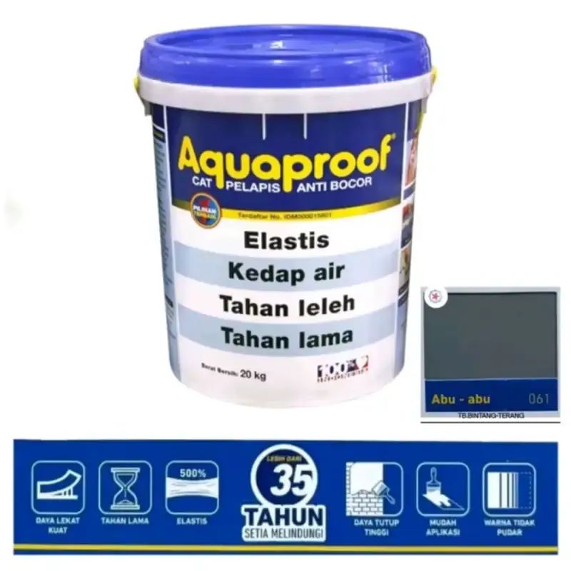 Jual Aquaproof Pail 20 Kg Warna Abu-abu 061 Cat Pelapis Anti Bocor ...