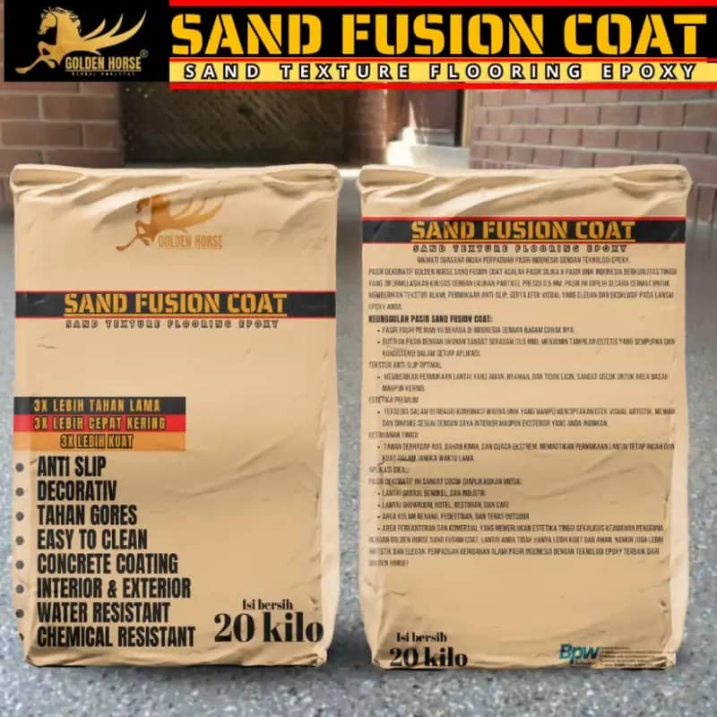 Promo Golden Horse - Sand Fusion Coat Pasir Dekoratif 20 Kilo - Brown ...