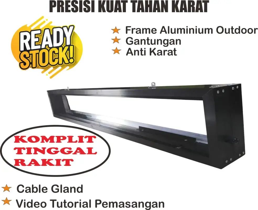 Jual Frame Running Text 2 Sisi Depan Belakang Ukuran 32 X 32 / 40cm X ...