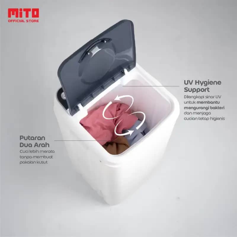 Jual Mito Wm85 Portable Washing Machine | Kapasitas 5kg | Click & Dry ...