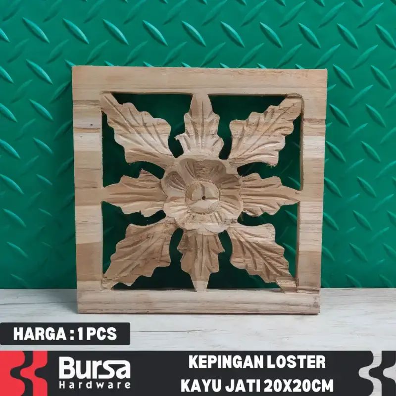 Promo Kepingan Loster Kayu Jati Ukuran 20x20 Dekorasi Ornamen Dinding ...