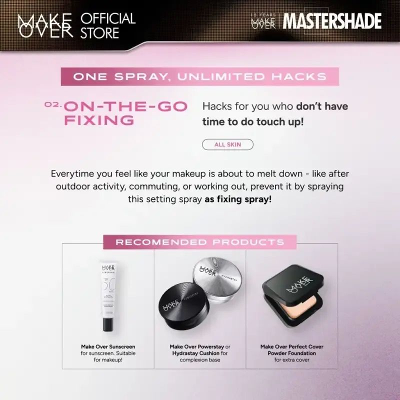 Jual New Launch! Make Over Powerstay Velvet Matte Setting Spray ...