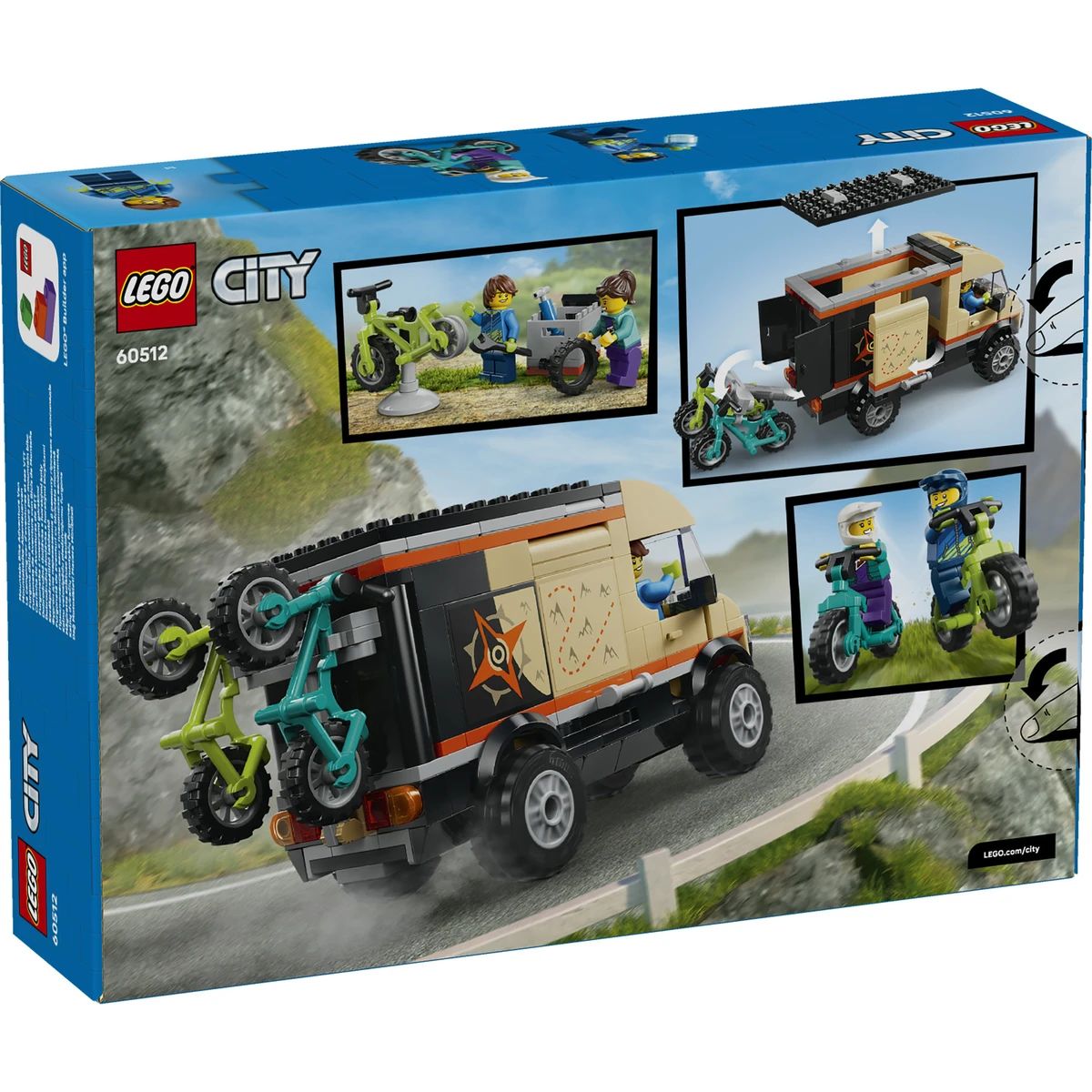 Jual LEGO City 60512 Mountain Bike Adventure Van (260 Pieces), Mainan ...
