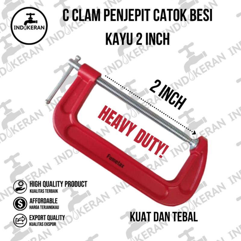 Jual C Clamp / Klem C Penjepit Catok Besi Kayu - 2 Inch Di Seller ...
