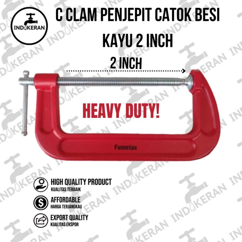 Jual C Clamp / Klem C Penjepit Catok Besi Kayu - 2 Inch Di Seller ...