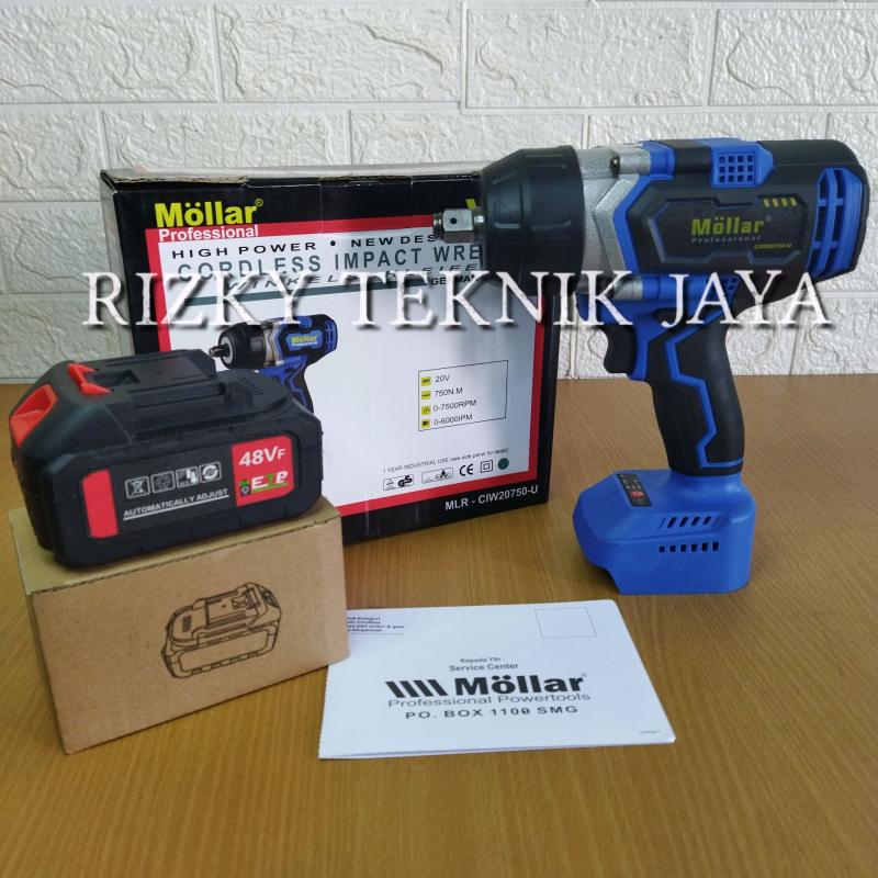 Promo Mesin Impact Wrench Cordless Mollar Ciw20750 Baterai 48v Bor ...