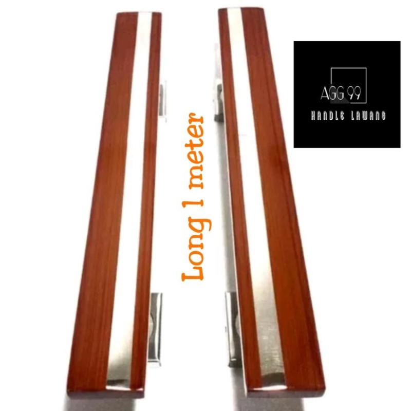 Jual Long Handle Stainless1 Meter Motif Kayu / Pull Handle Pintu Kayu ...