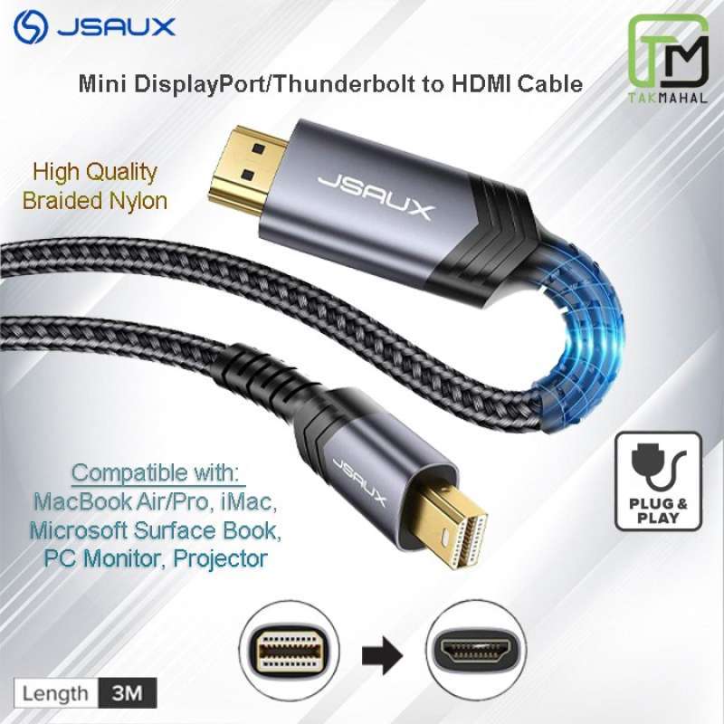 Promo Jsaux Mini Displayport To Hdmi Cable Thunderbolt (Mini Dp) To ...