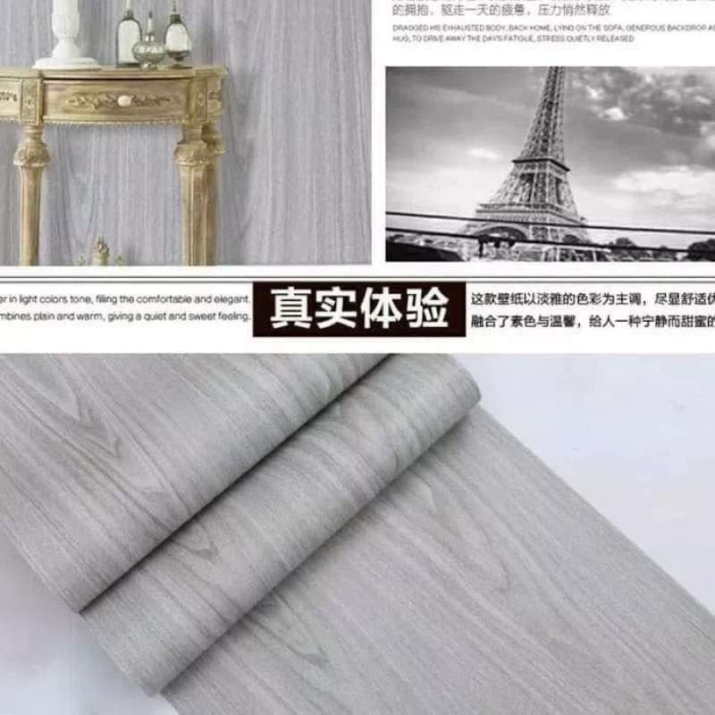 Promo Wallpaper serat kayu grey 45 cm x 10 mtr || Wallpaper dinding ...