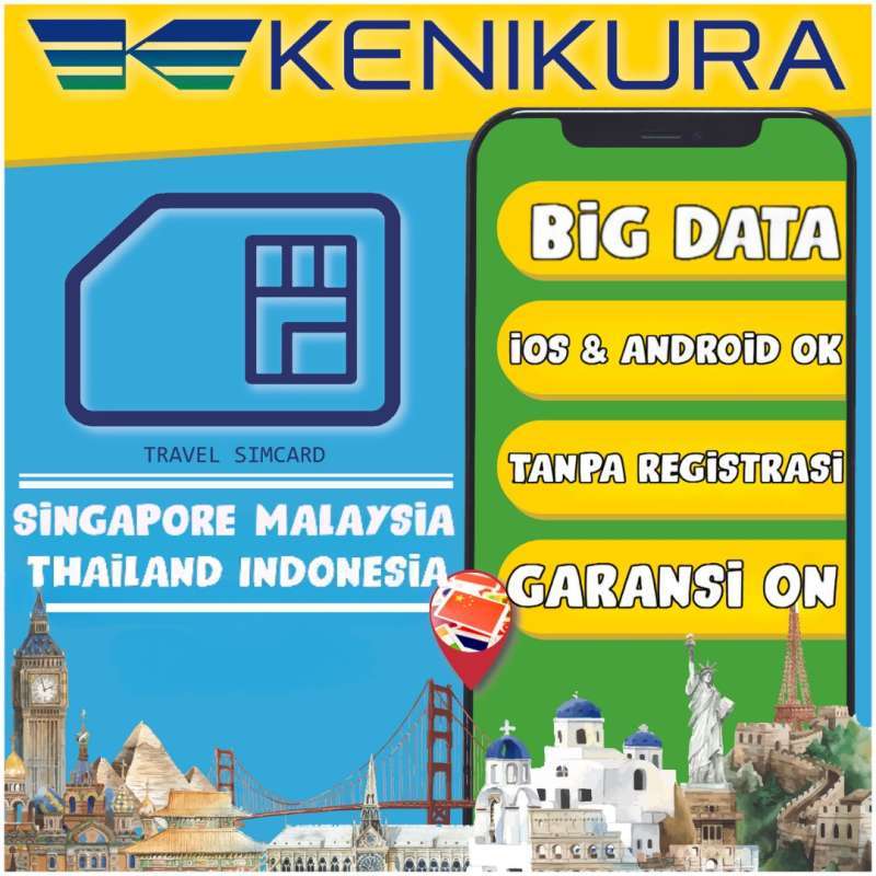 Jual 8 Days Kuota 1gb/day Sim Card Singapore Malaysia Indonesia Thailand Simcard Data Di Seller ...