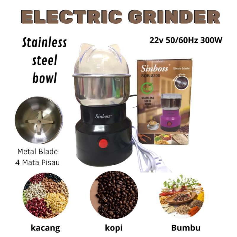 Jual Alat Giling Kopi/bumbu Electric Grinder 4 Metal Blade Multifungsi ...