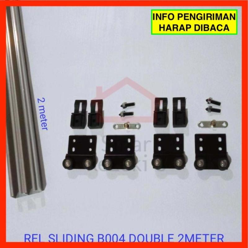 Jual Set Rel Sliding B004 Double 2 Mtr + Roda / Pintu Lemari Gantung Geser Di Seller Powerfull ...