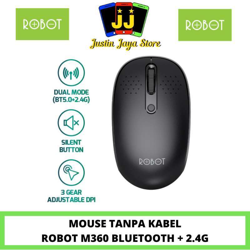 Jual Mouse Tanpa Kabel Robot M360 Bluetooth + 2.4g Dual Mode Wireless ...
