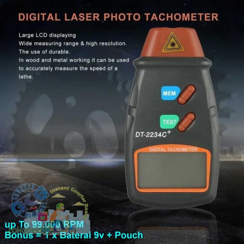 Promo Fnc Lcd Digital Laser Photo Infrared Tachometer Alat Ukur Putaran ...
