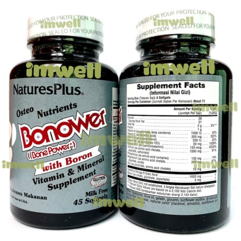 Jual Natures Plus Bone Power Bonower Boron Vitamin Tulang Osteo (45) Di ...