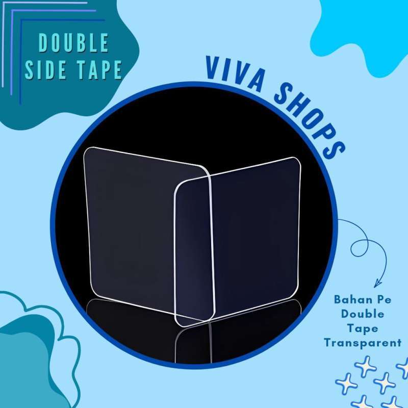 Jual Double Side Tape Transparan Bentuk Kotak Papan Nano Super Kuat ...
