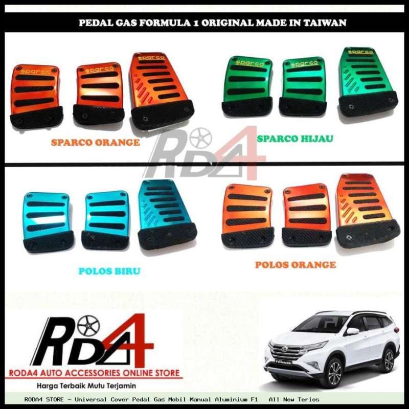 Jual Universal Cover Pedal Gas Mobil Manual Aluminium F1 All New Terios ...