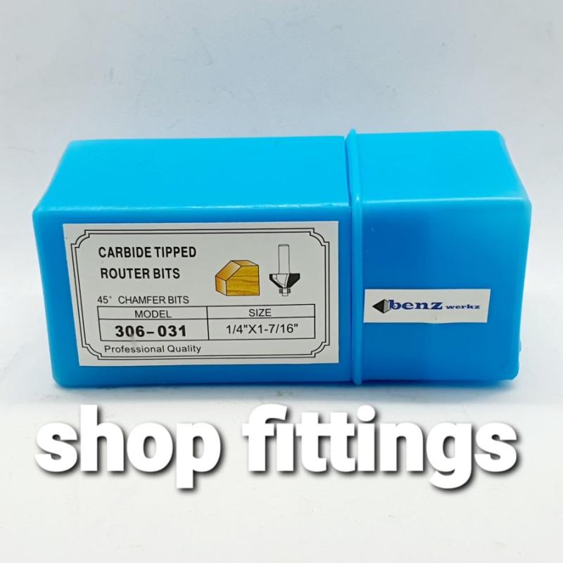 Jual Mata Router Profil Siku 45° Chamfer Bit 16mm Potong Miring ...