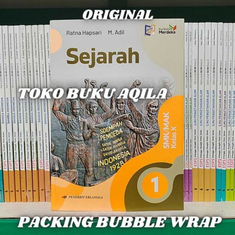Promo Buku Sejarah Kelas 1 / X 10 SMK Erlangga Kurikulum Merdeka Original - Multicolor Diskon 23 ...