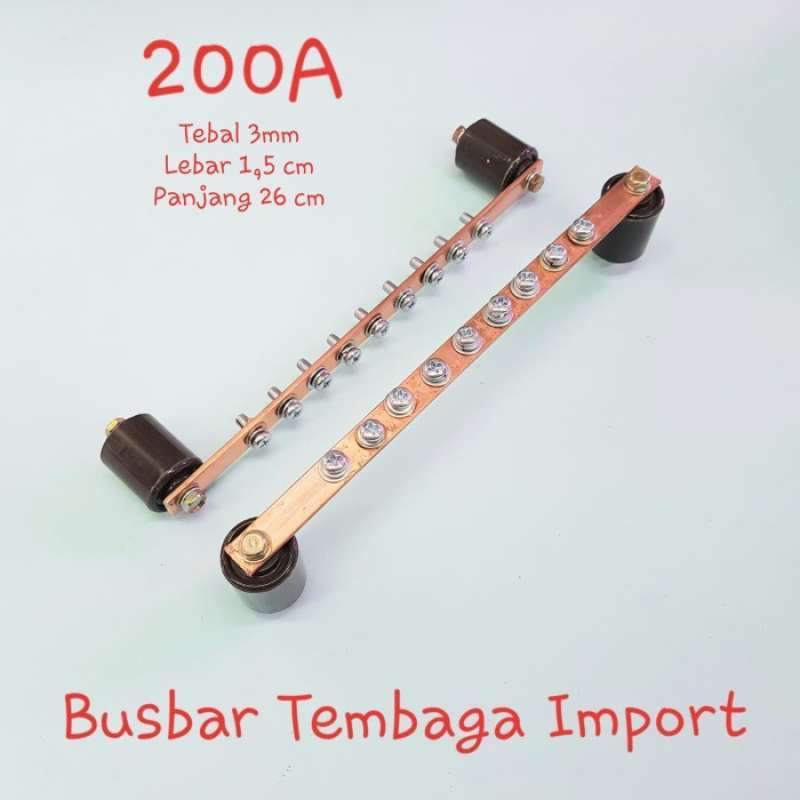 Jual Busbar Tembaga Panel/busbar Power Road 3x15mmx26cm 200a Harga ...