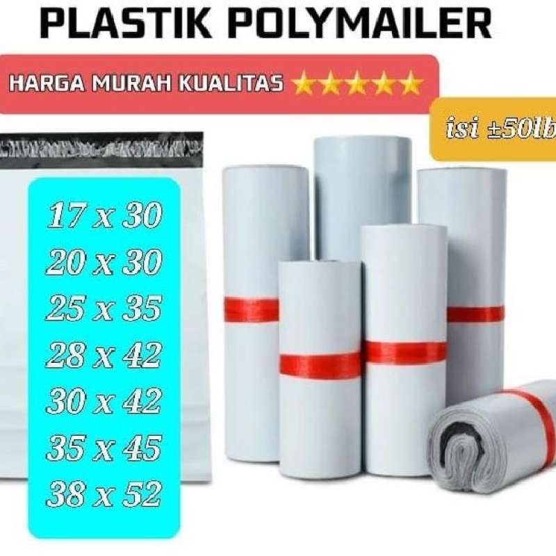 Jual plastik polymailer pembungkus paket tebal ukuran lengkap isi ...