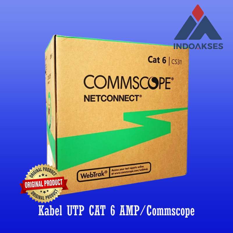 Jual Kabel Lan Utp Cat6 Biru 305 Meter Kabel Utp Cat 6 Amp / Commscope ...