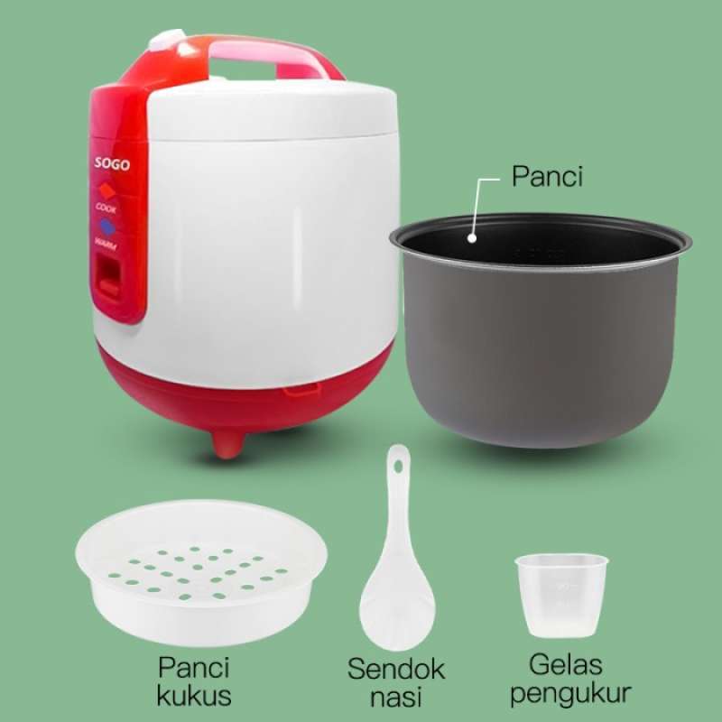 Jual Rice Cooker Simple Kapasitas 1.8l Alat Penanak Nasi Penghangat ...