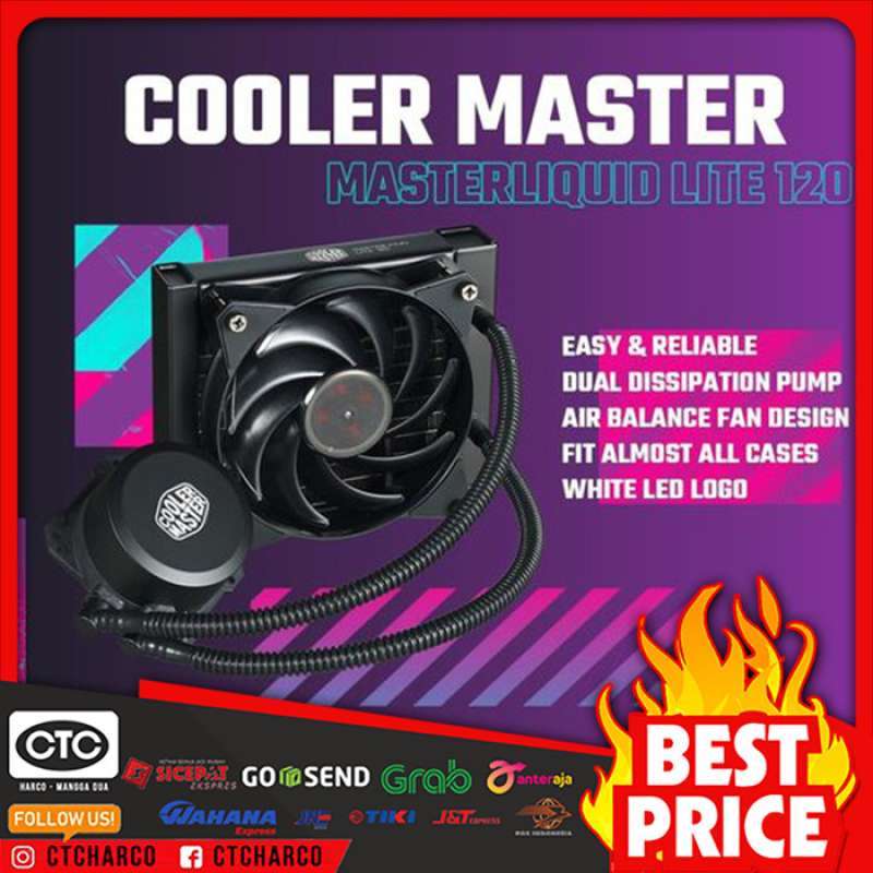 Promo Fan Processor Cooler Master Master Liquid Lite 120 Diskon 23% Di ...