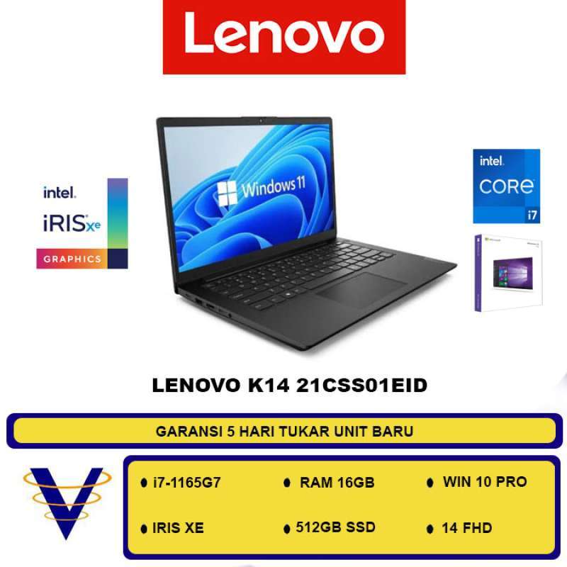 Jual Laptop Lenovo K14 -i7-1165g7 16gb 512gb Ssd Iris Xe 14fhd Win 10 Pro Di Seller Vortexindo ...
