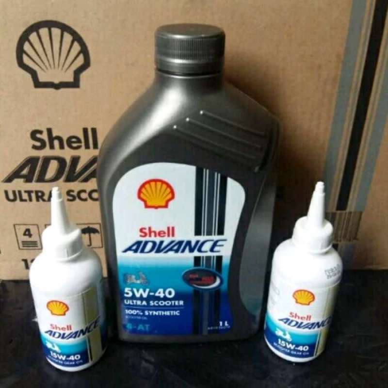 Jual Shell Ultra Scooter Matic 1l 5w-40 Original 1 Liter Gardan 120ml ...